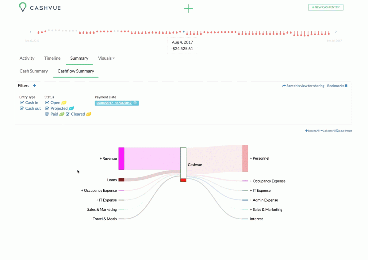 filters in cash flow summary « Forecast, Track & Manage Cash flow ...